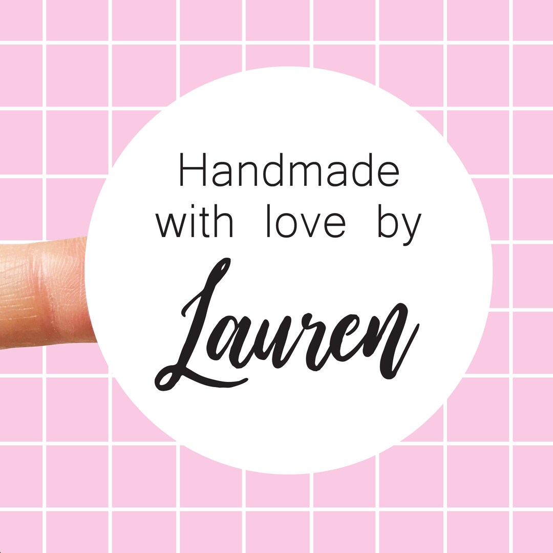 35x Personalised Handmade Stickers, Custom Etsy Shop Stickers ...