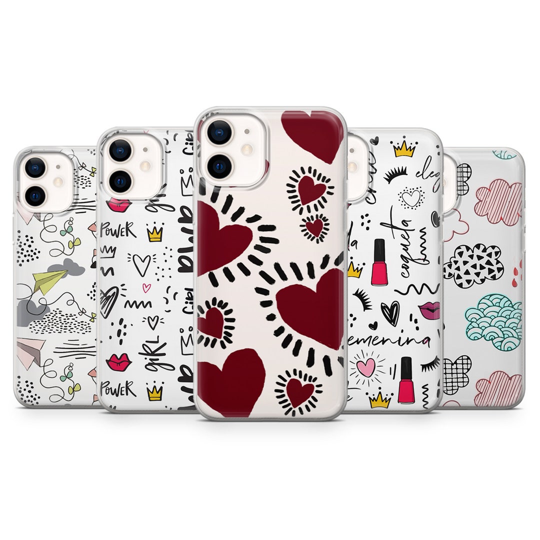 Aesthetic Art Cute Indie Phone Case for iPhone 14 13 12 11 Xr Se 8 7 ...