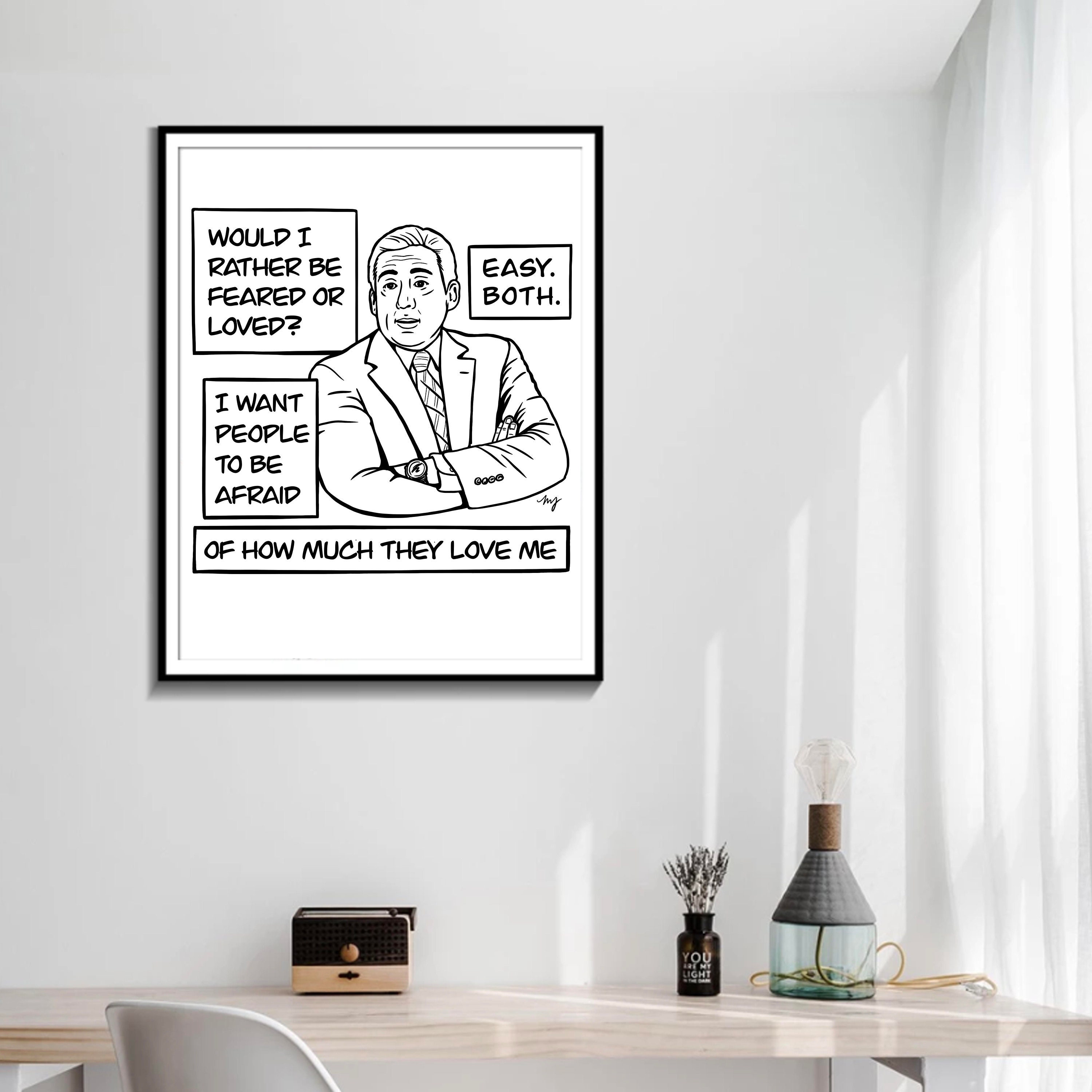 The Office: Michael Scott Line Drawing With Quotes the - Etsy Finland