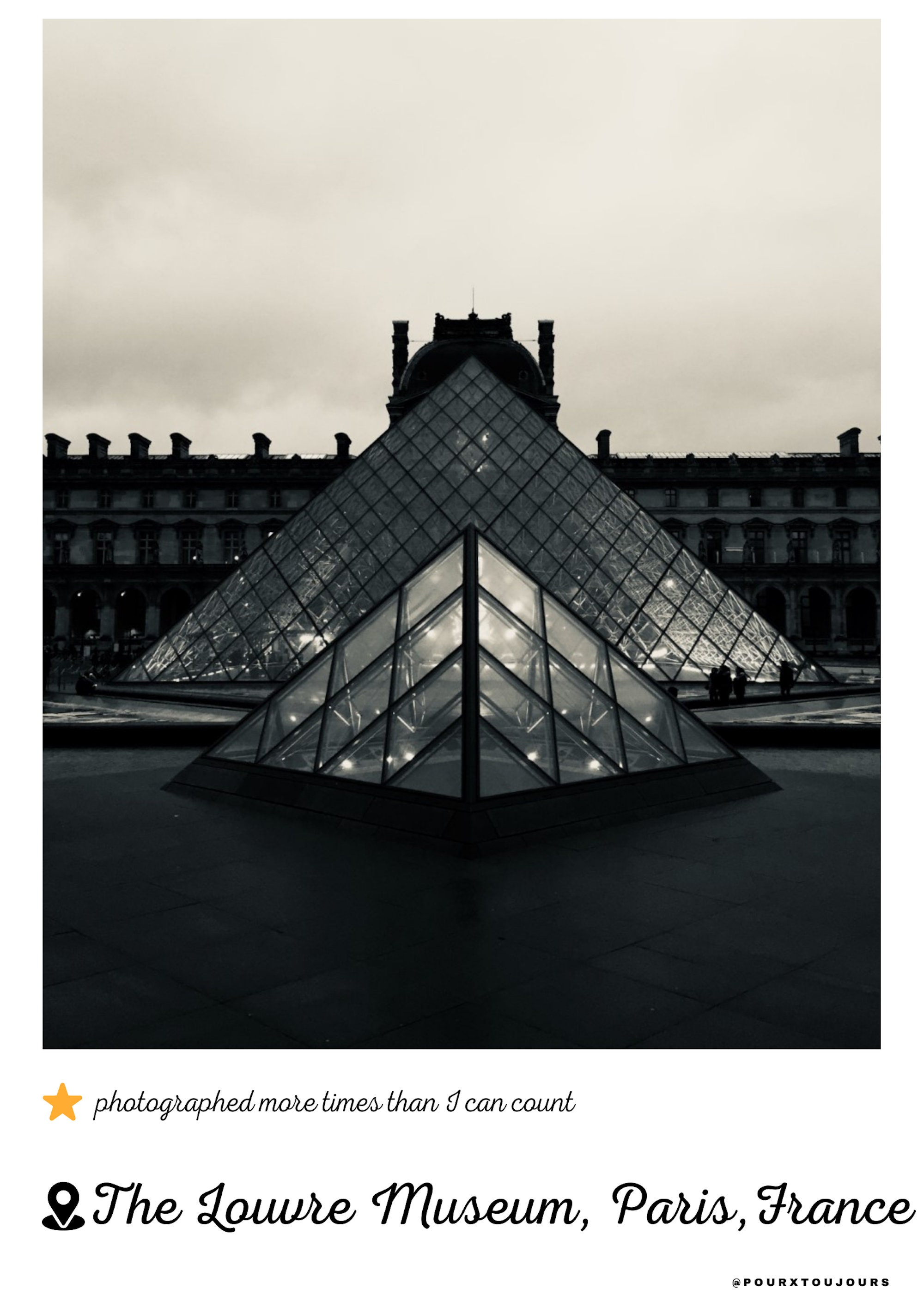 Affiche, le Louvre, photographie Paris, mural de decoración / Cartel ...