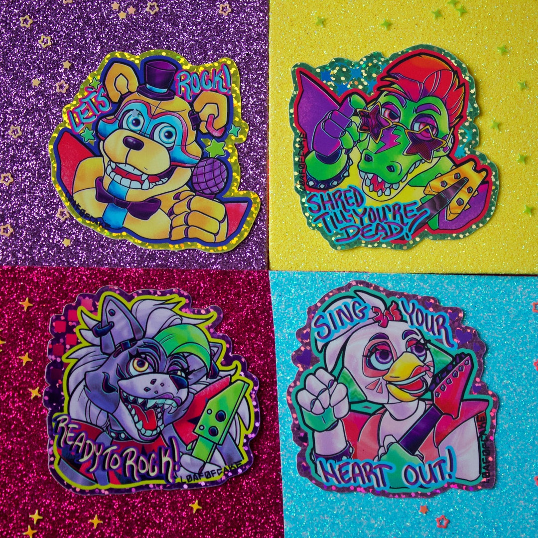 FNAF SECURITY BREACH Glamrock Freddy, Monty, Roxanne, and Glamrock ...