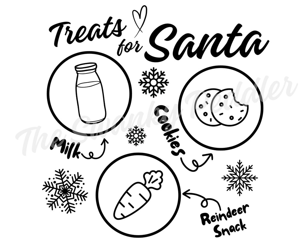 Santa Tray SVG , Christmas Svg, Cookies for Santa SVG, Treats for Santa ...