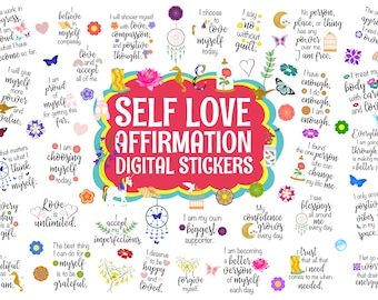 Motivational Quotes Digital Stickers, Precropped Digital Planner ...