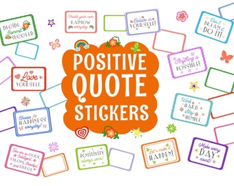 Motivational Quotes Digital Stickers, Precropped Digital Planner ...