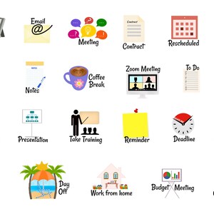 Office Digital Stickers, Precropped Digital Planner Stickers, Goodnotes ...