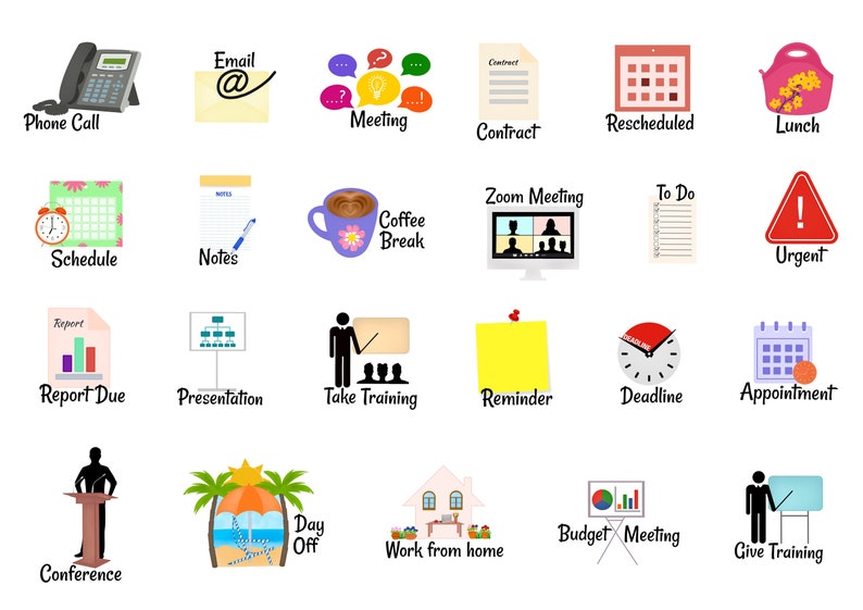 Office Digital Stickers, Precropped Digital Planner Stickers, Goodnotes ...