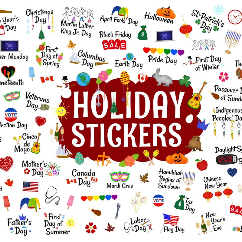 Holiday Sticker - Etsy