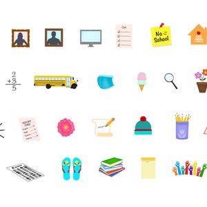 Back to School Digital Stickers, Student Precropped Digital Planner ...