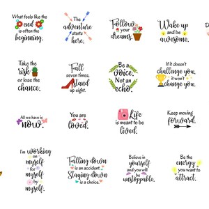 Motivational Quotes Digital Stickers Volume 2, Precropped Digital ...