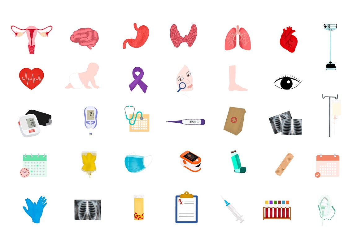 Medical Digital Stickers, Health Appointments, Medical Equipment ...