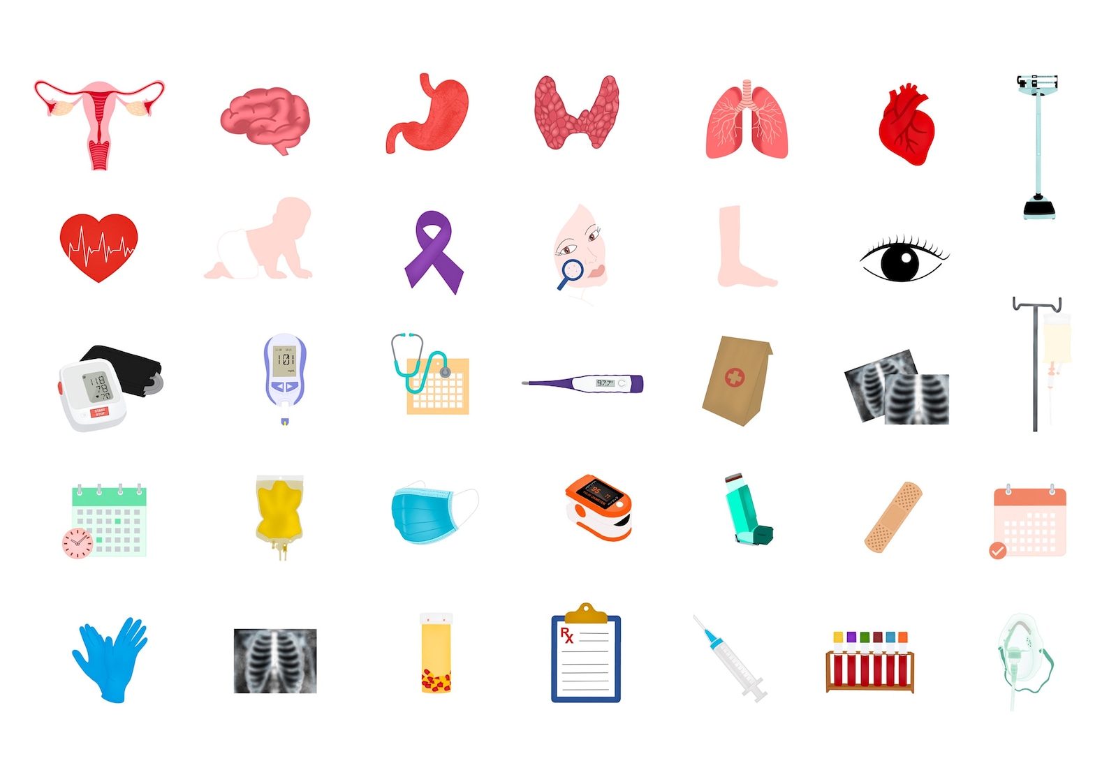 Medical Digital Stickers, Health Appointments, Medical Equipment ...