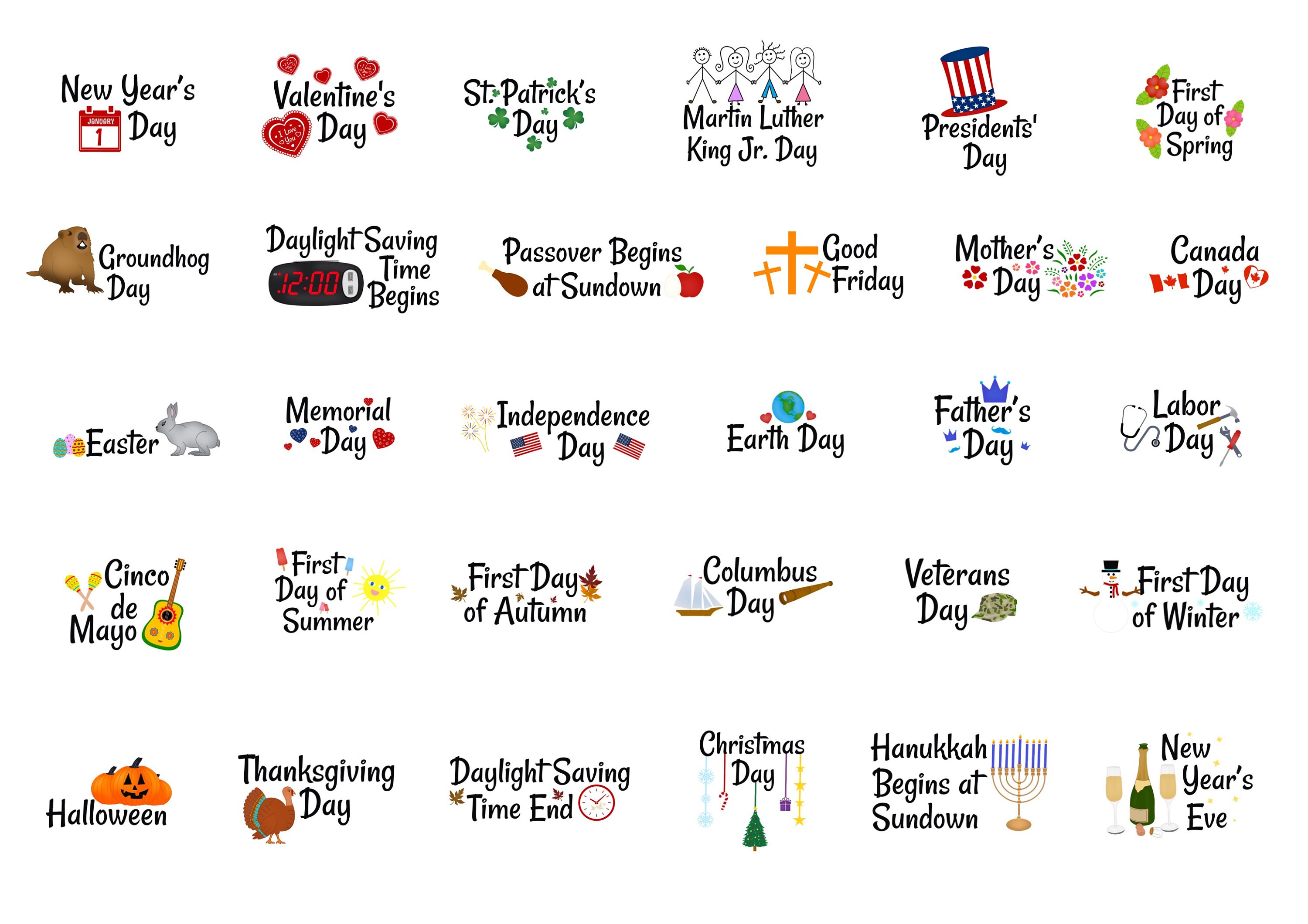 Holiday Digital Stickers Precropped Digital Planner Stickers - Etsy