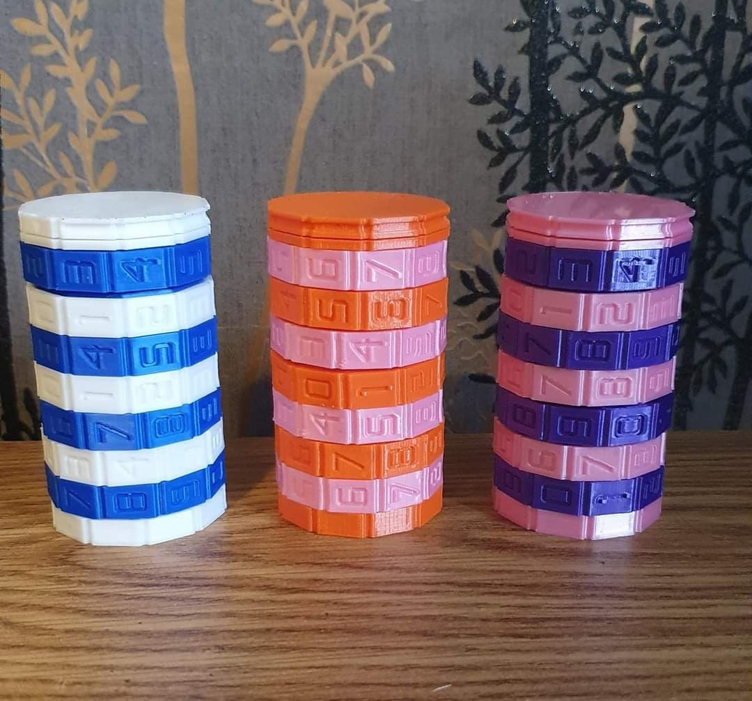 Cryptex Puzzle Davinci Replica Combination Safe Locked Box 3d Print ...