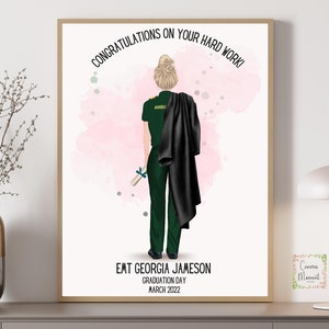 Paramedic Graduation Personalized Portrait for Woman, First Responder ...