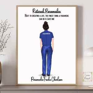 Paramedic Graduation Personalized Portrait for Woman, First Responder ...
