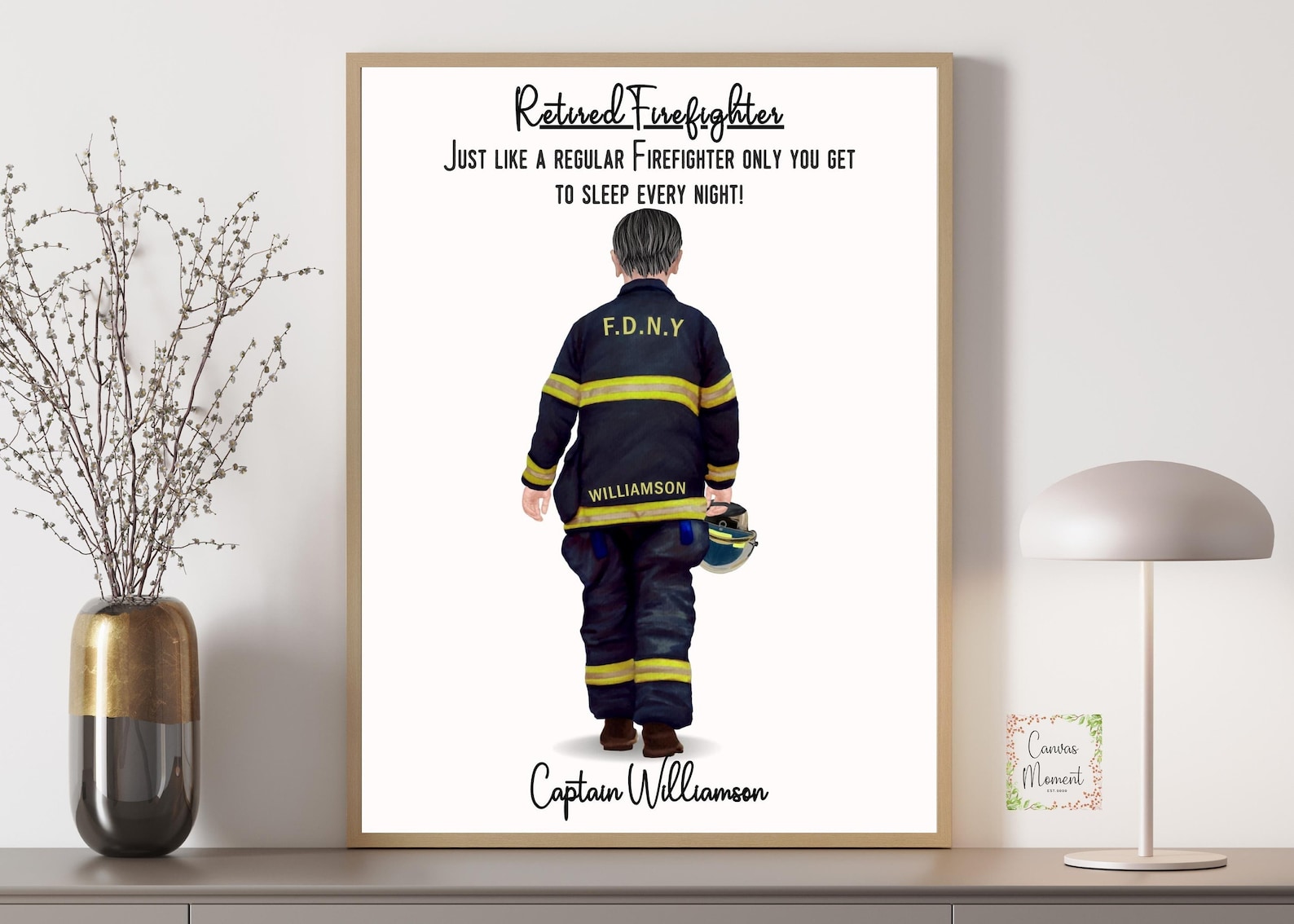 Firefighter Retirement Gift Fireman Graduation Print Fire - Etsy