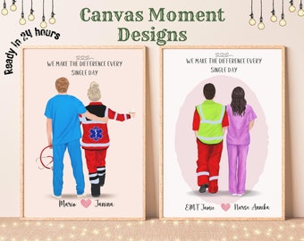 Nurse and Cop Couple - Etsy