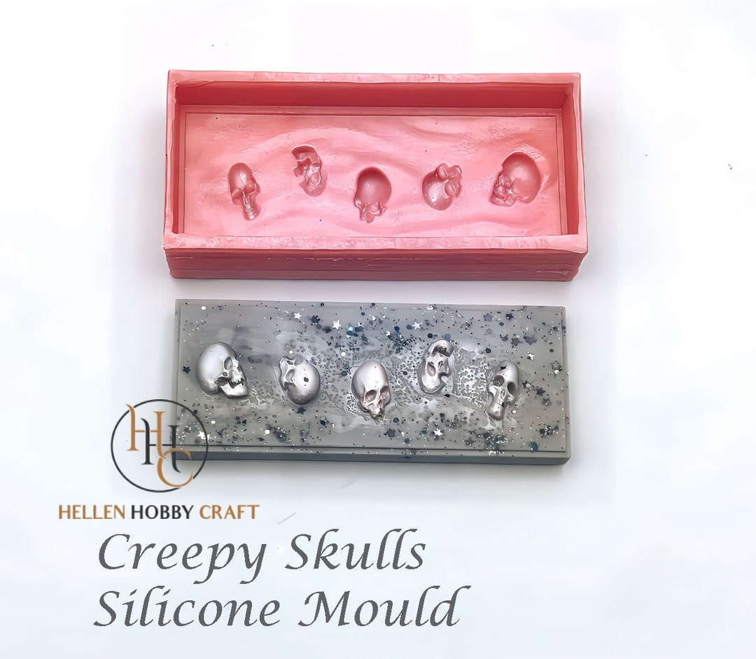 Creepy Skulls Snap Bar Silicone Mould for Craft, Food and Skin Safe - Etsy