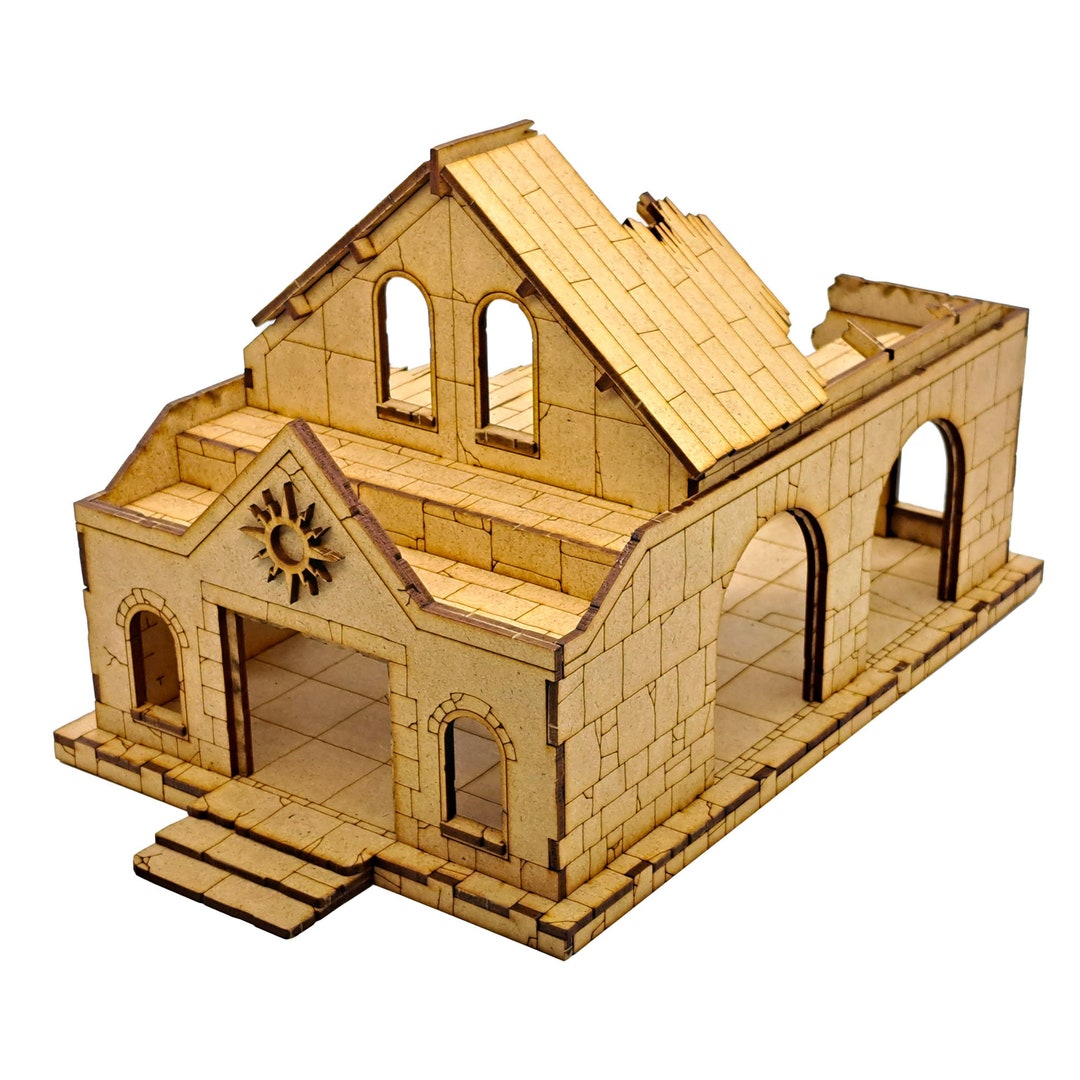 Ruined Temple - MDF Wargame Scenery 28-32mm - Etsy