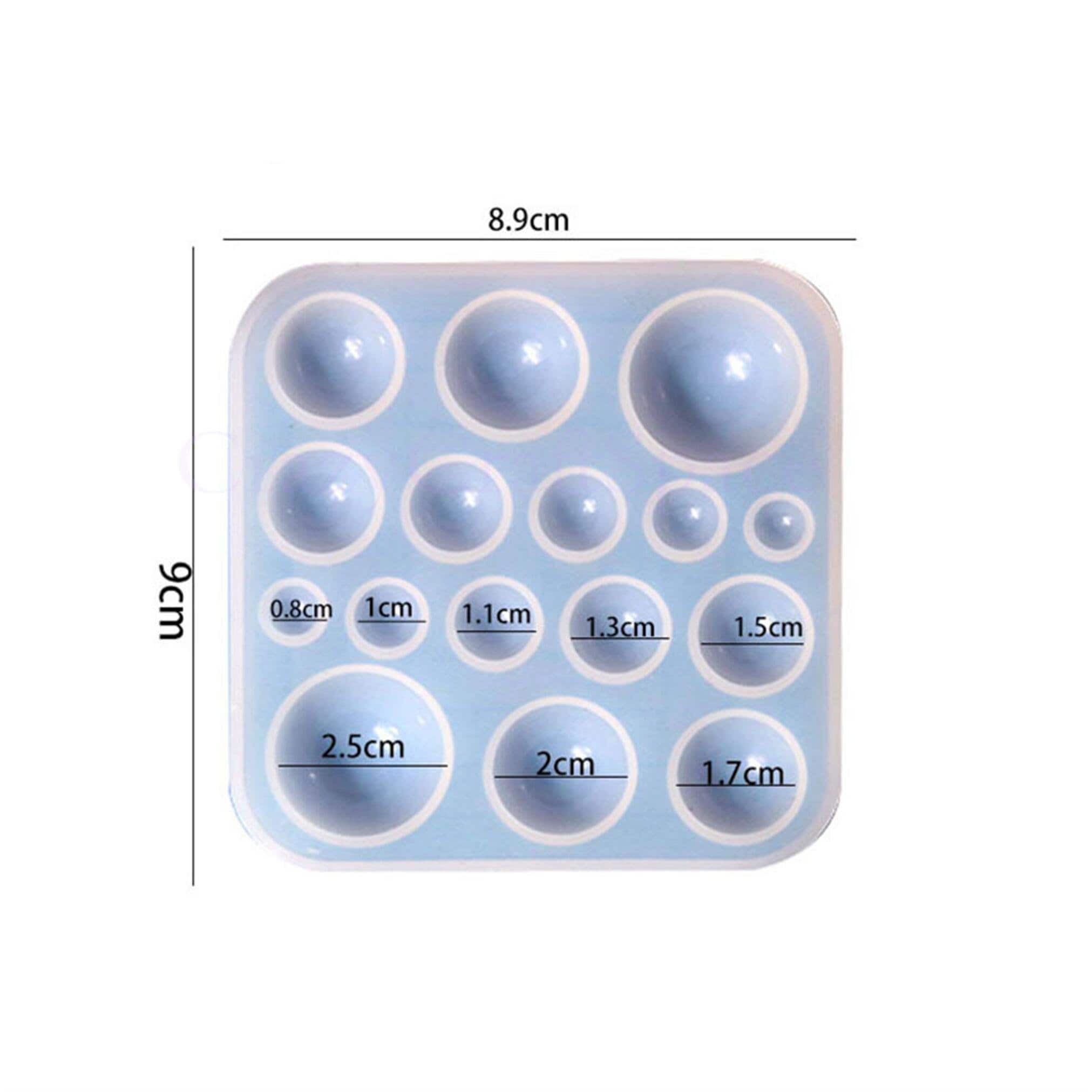 Round Circle Silicone Mold for Jewelry Making, Half Round Silicone Mold ...