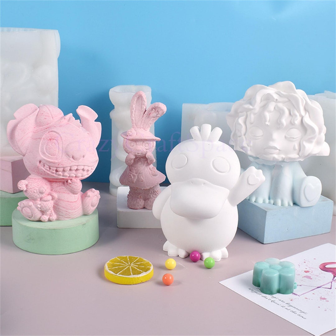 3D Candle Mold Toy Silicone Candle Mold Beeswax Mold Plaster Toy Candle ...