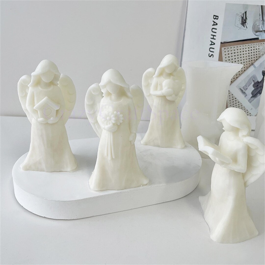 Angel Silicone Candle Mold Wax Angel Mold Plaster Angle Candle Mold ...
