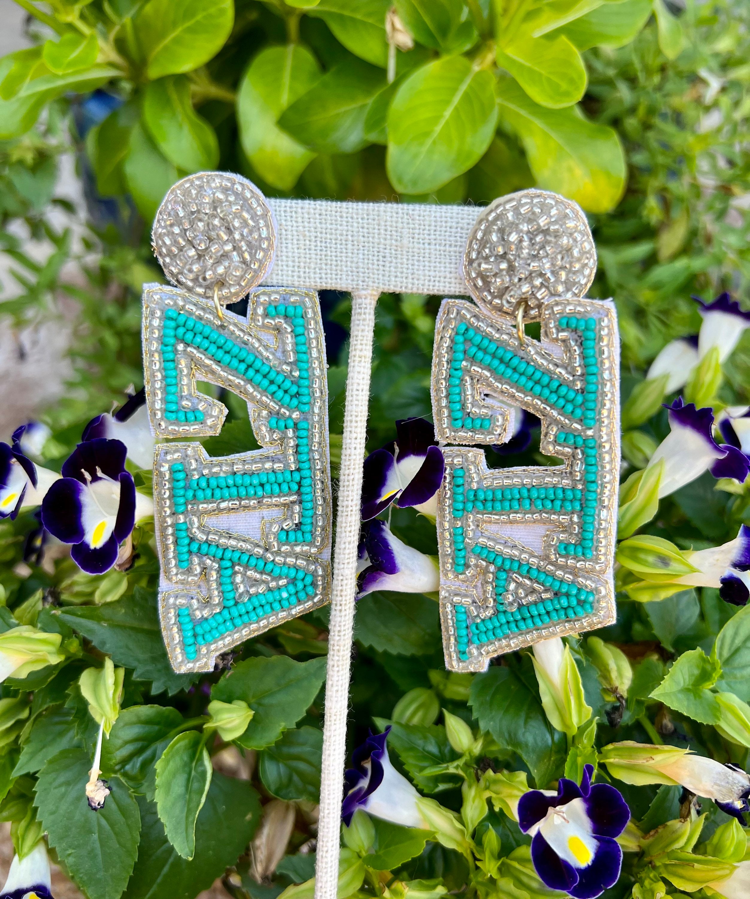 Zeta Tau Alpha Sorority Seed Bead Earrings - Etsy
