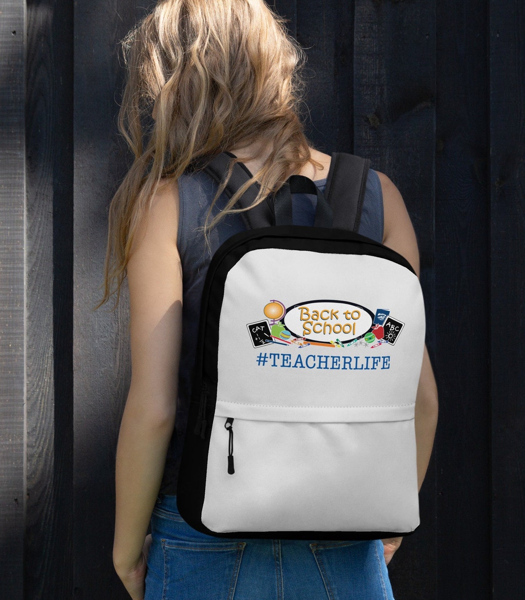 Teacher Back to School Teacher Backpack Teacher Bag A Teacher Touches a ...