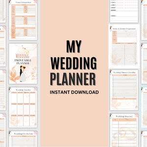 Wedding Planner Printable Pages | Wedding Plan Bundle | Wedding ...