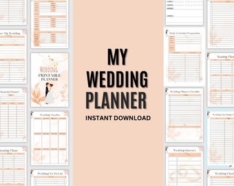 Wedding Planner Printable Printable Wedding Planner Pages Wedding Plan Bundle Wedding Planning ...