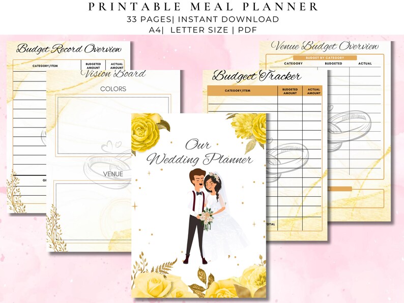 Wedding Planner Printable PDF | Wedding Planning Book | Printable ...