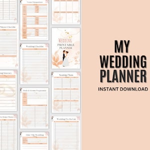 Wedding Planner Printable Pages | Wedding Plan Bundle | Wedding ...