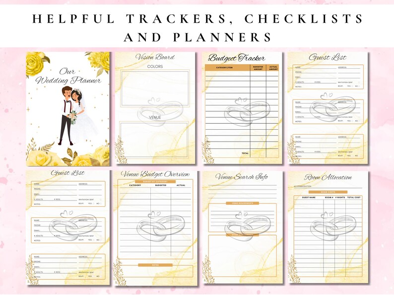 Wedding Planner Printable PDF | Wedding Planning Book | Printable ...