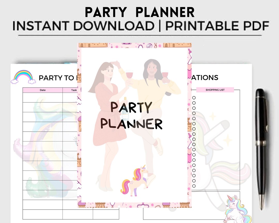 Girls Party Planner, Printable Event Bundle/organizer/budget Checklist ...