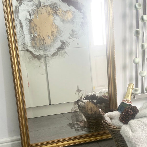 Distressed Mirror - Etsy UK
