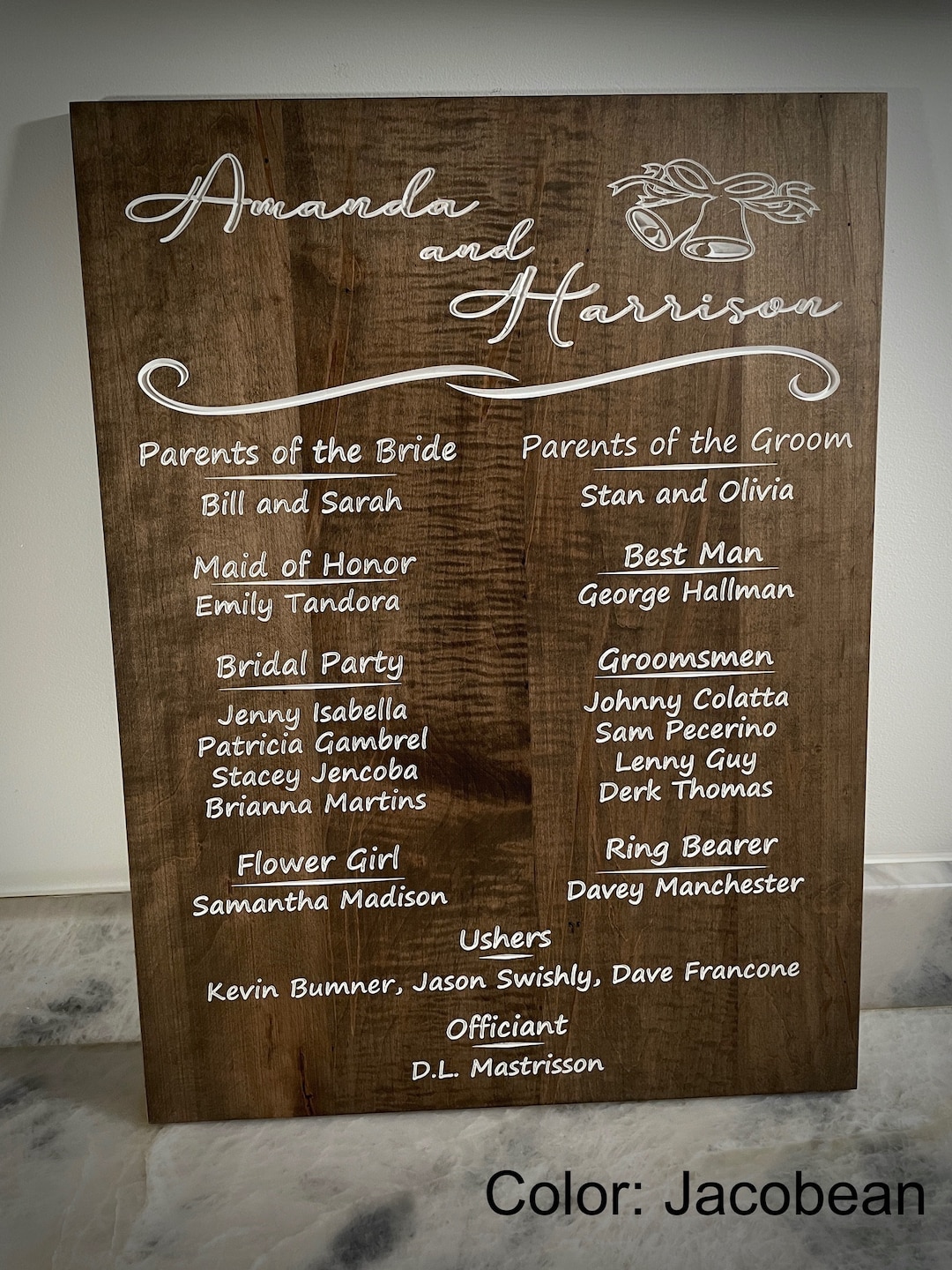 Personalized 3D Carved Wooden Wedding Party Sign (24" X 36") - Etsy