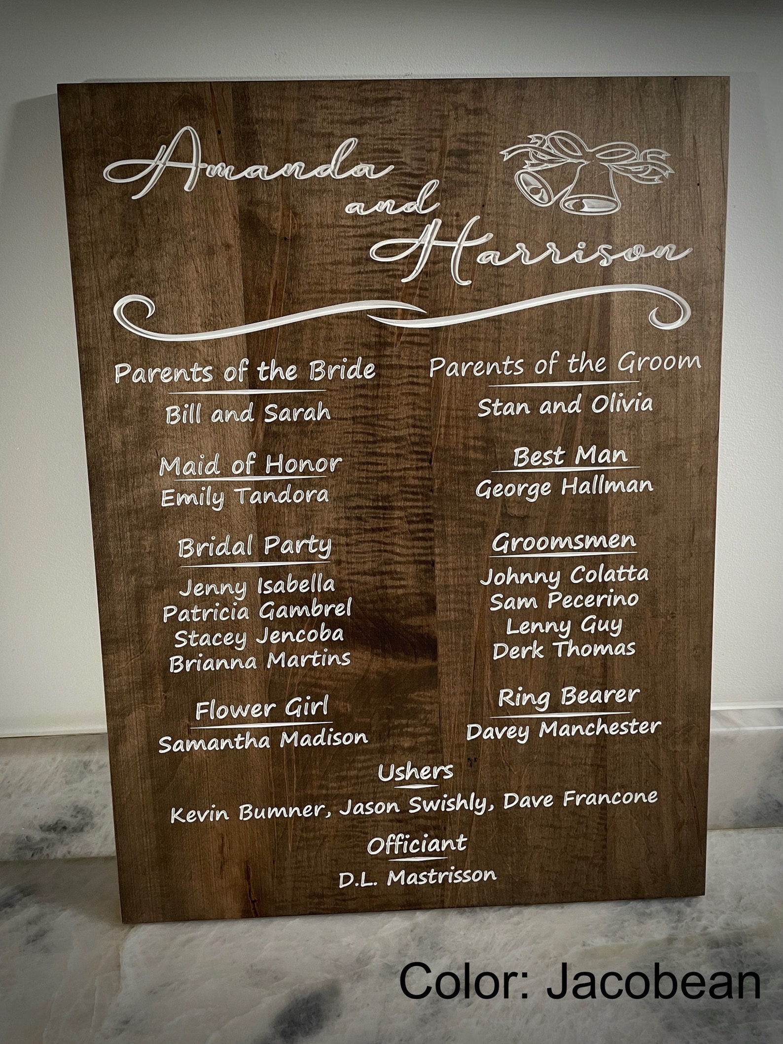 3D Personalized Wedding Party Sign Carved Wooden Bridal - Etsy