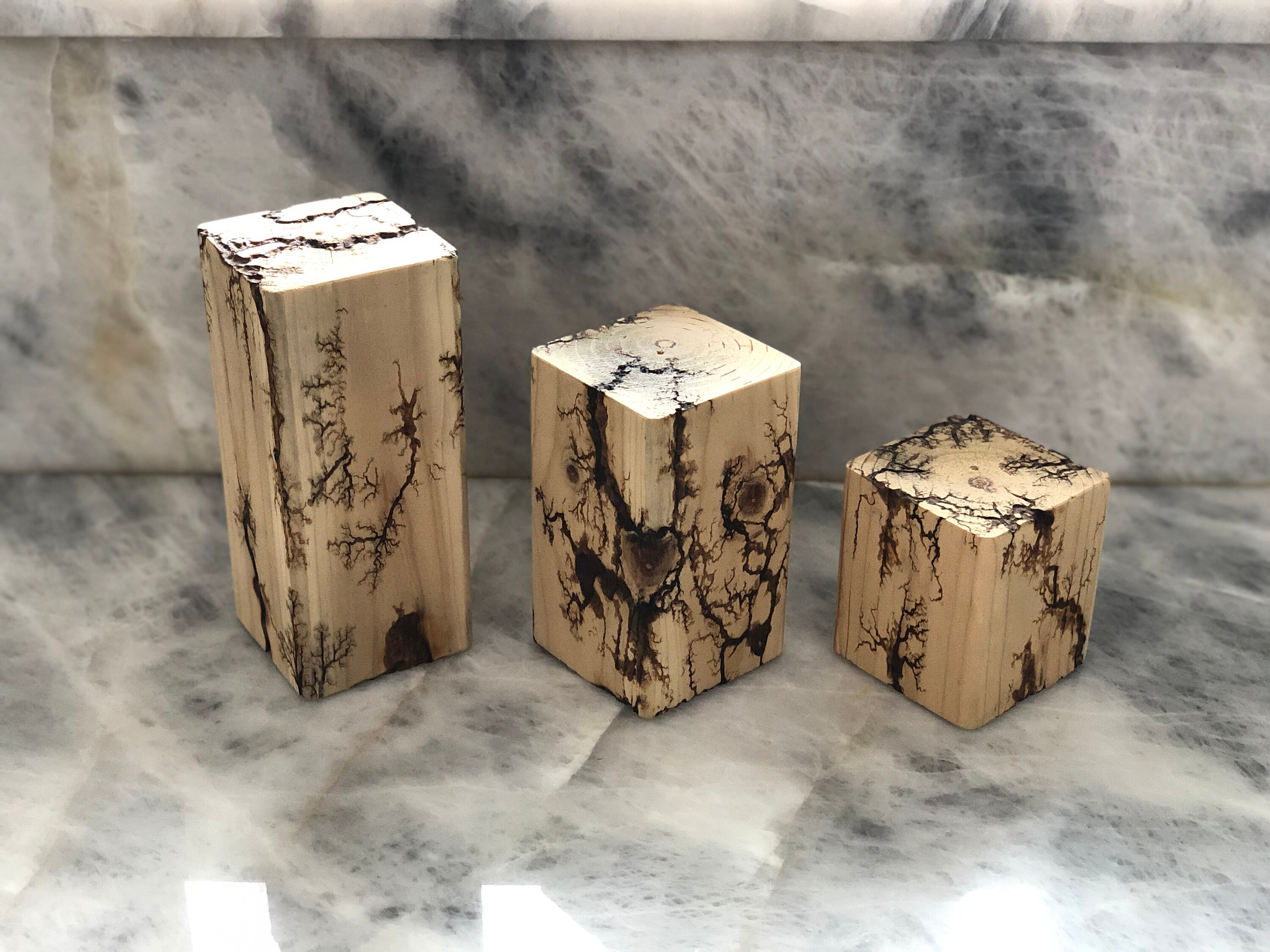 Electrocuted Wood Candle Sticks Fractal Art Lichtenberg Wooden - Etsy ...