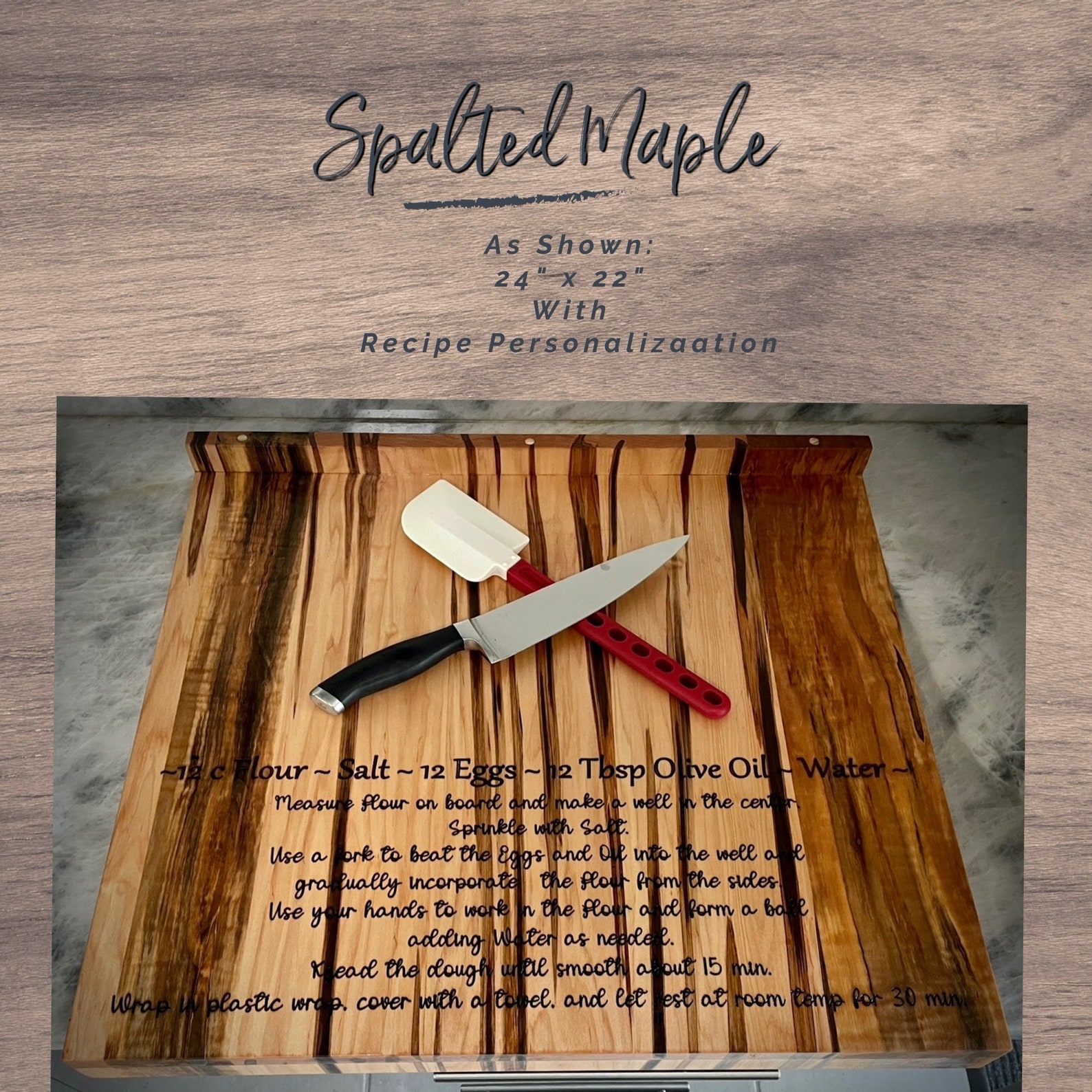 Hickory Pastry Board Pasta Board Wood Cutting Board Bread - Etsy