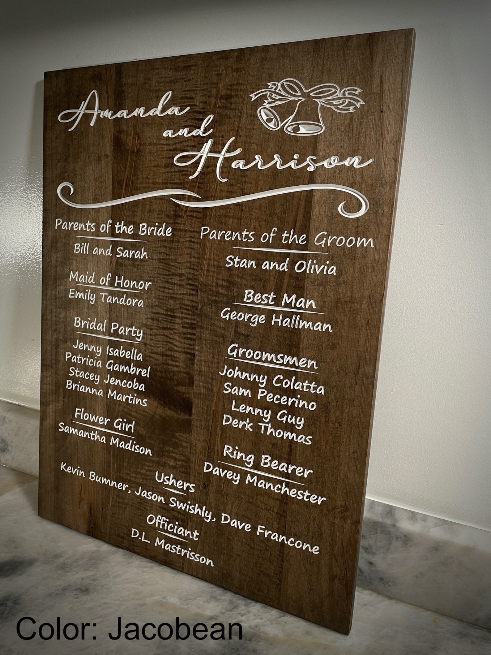 3D Personalized Wedding Party Sign Carved Wooden Bridal - Etsy