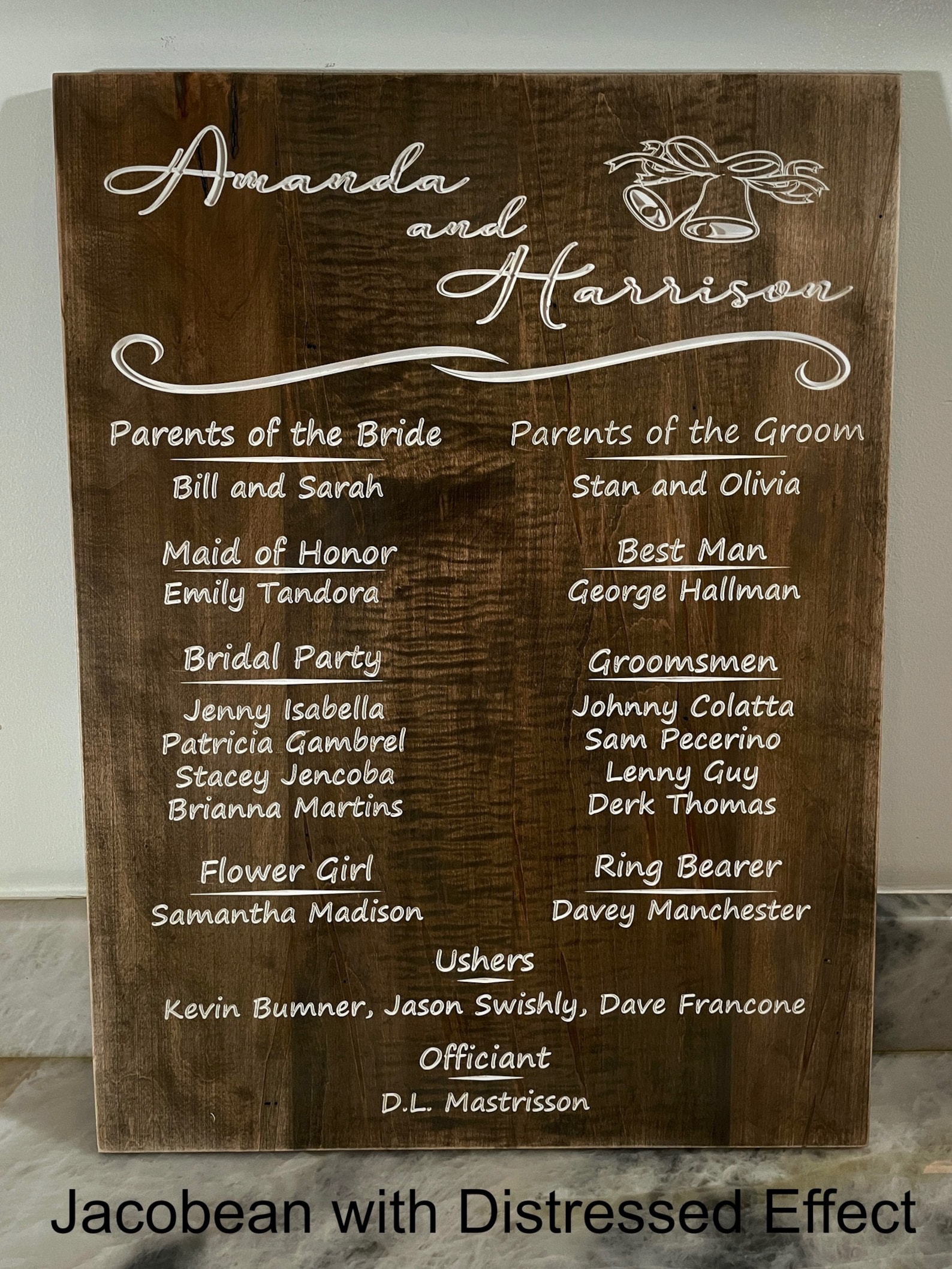 3D Personalized Wedding Party Sign Carved Wooden Bridal - Etsy