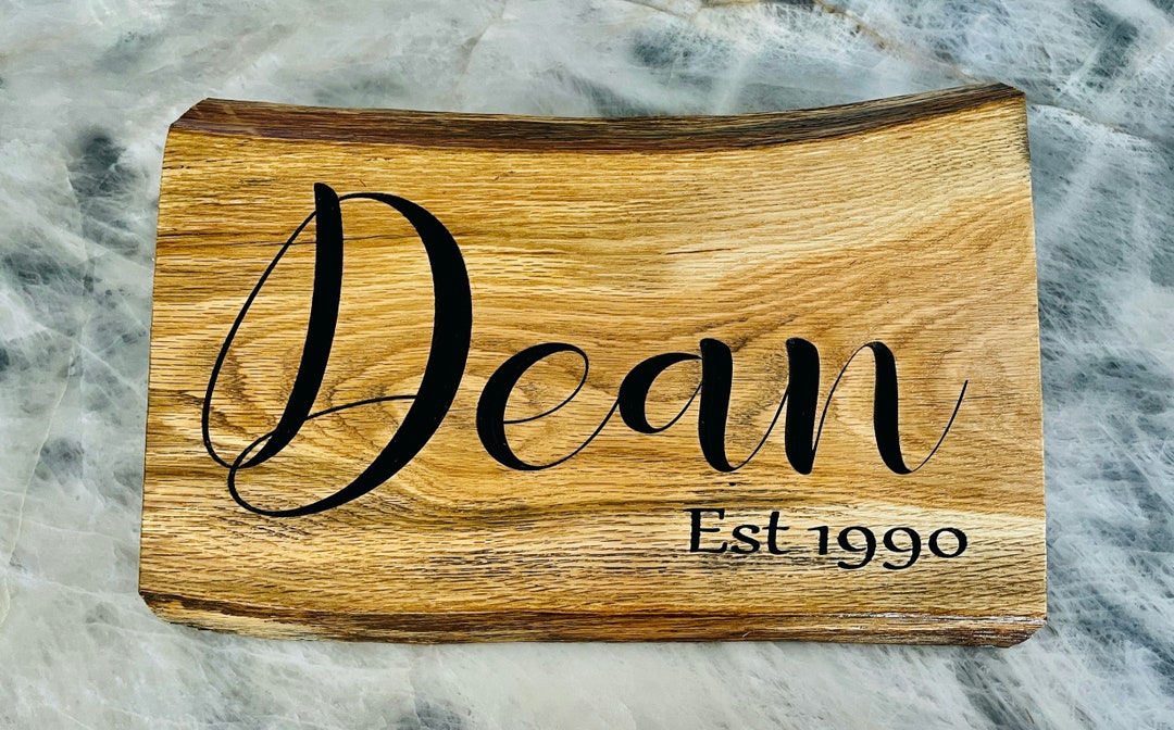 Personalized Live Edge Wood Sign: Custom Carved Family Name, 18" - Etsy