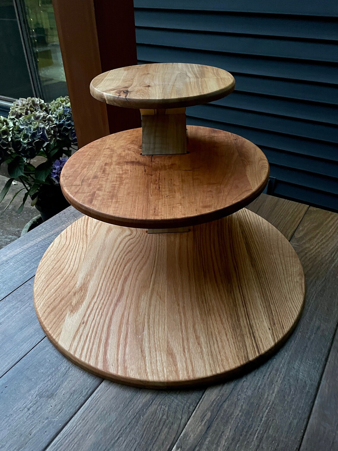 3 Tier Cupcake Display Solid Wood Rustic Modern Serving - Etsy