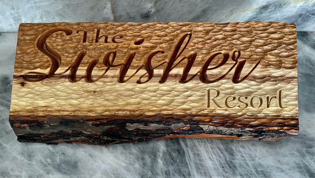 Personalized Live Edge Wood Sign: Custom Carved Name Sign (17-24" Tall ...