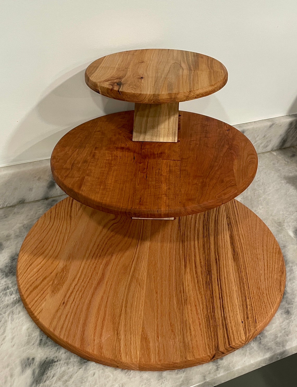 3 Tier Cupcake Display Solid Wood Rustic Modern Serving - Etsy