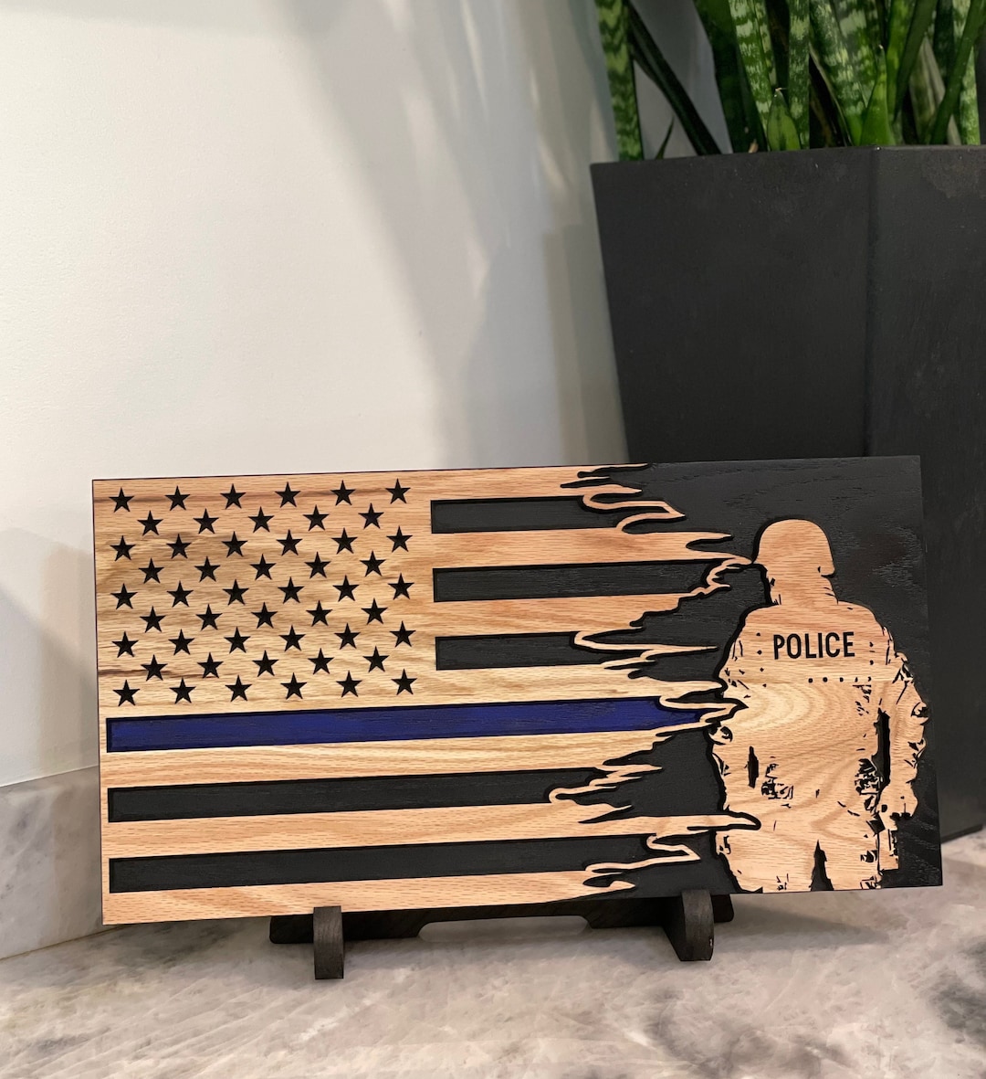 Personalized Police Flag ~ Thin Blue Line ~ Police, Fire, Military ...