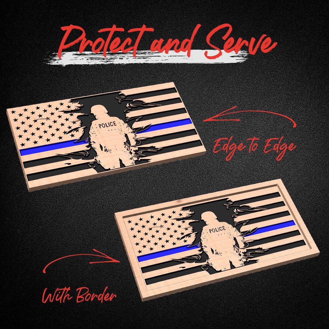 Personalized Police Flag ~ Thin Blue Line ~ Police, Fire, Military ...