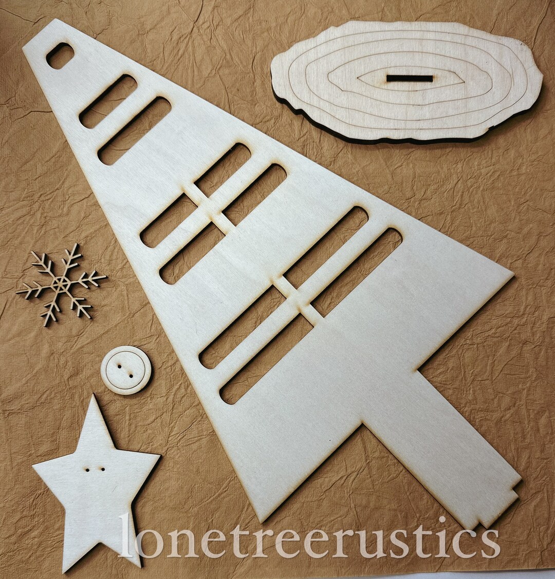 Christmas Fabric Rag Tree Wood Kit (not a Finished Product) - Etsy