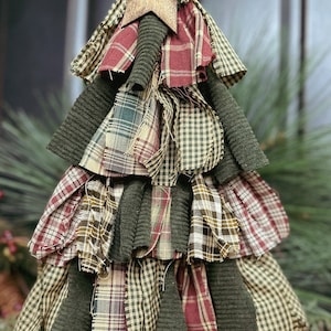 Christmas Fabric Rag Tree Wood Kit (not a Finished Product) - Etsy