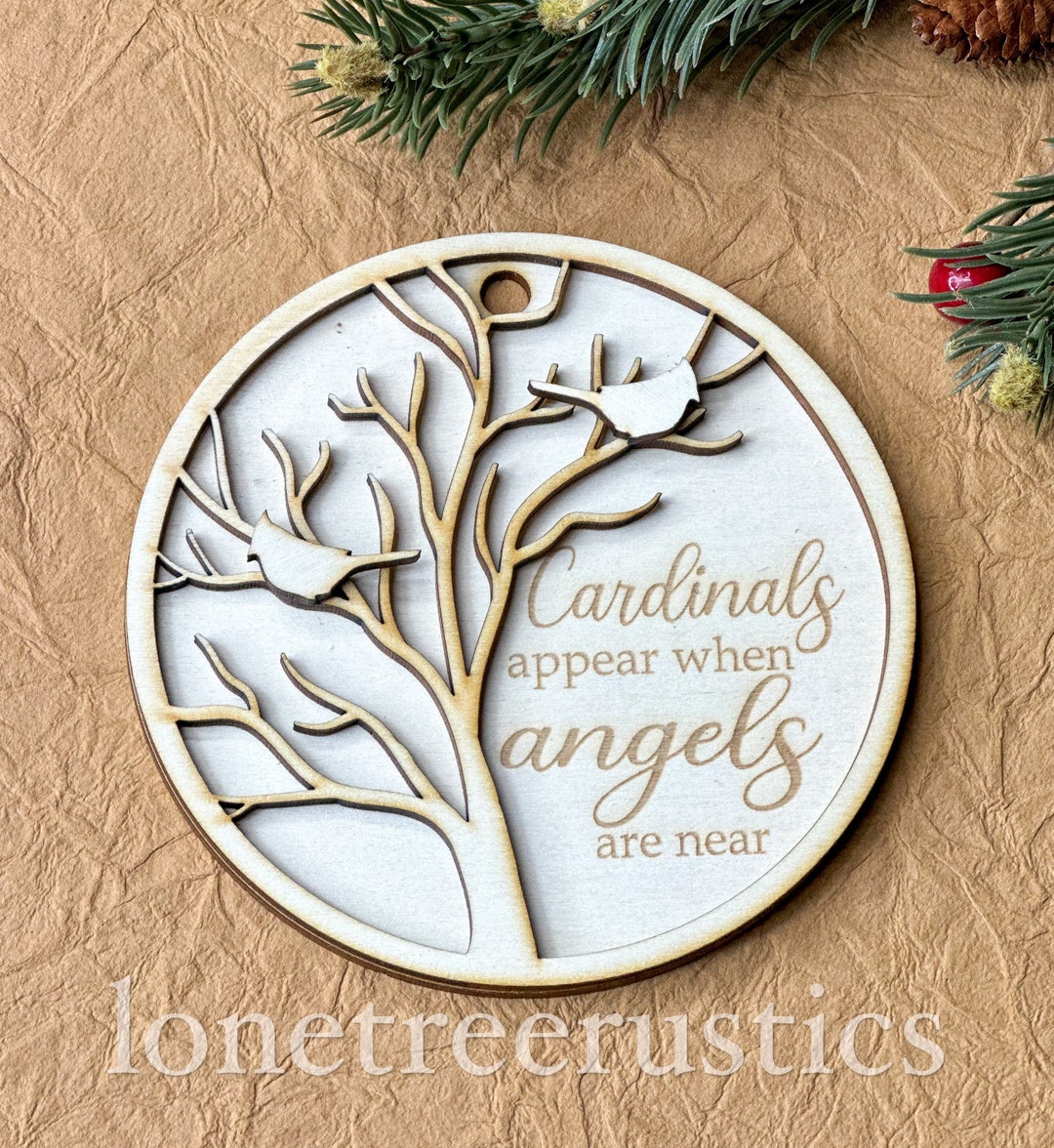 DIY Wood Kit Cardinal Ornament - "cardinals Appear When Angels Are Near ...